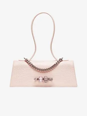 Alexander McQueen MCQUEEN Jewelled Top Handle Bag Pink