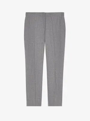 Alexander McQueen Wool Pinstripe Cigarette Trousers