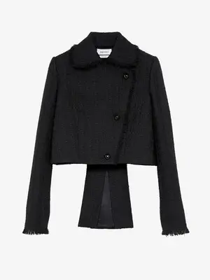 Alexander McQueen Light Tweed Cropped Jacket