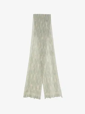 Alexander McQueen Pleated Skull Scarf - Light Green