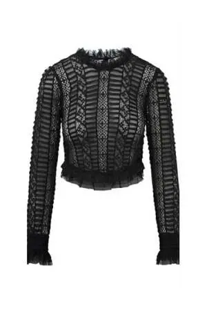 LoveShackFancy Etheline Crochet Lace Blouse