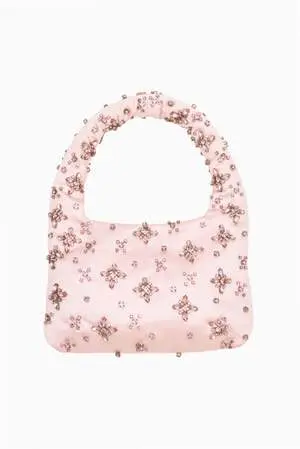 LoveShackFancy Serina Satin Rhinestone Mini Bag