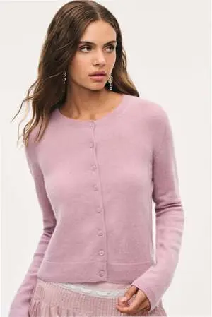 LoveShackFancy Cameryn Cardigan - Fireside Pink