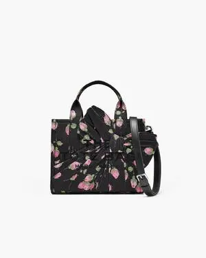 Marc Jacobs Tote Bag In Vintage Floral Canvas With Oversized Bow
