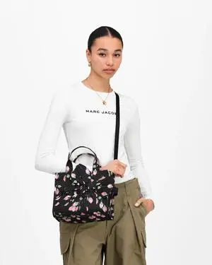 Marc Jacobs Tote Bag In Vintage Floral Canvas With Oversized Bow