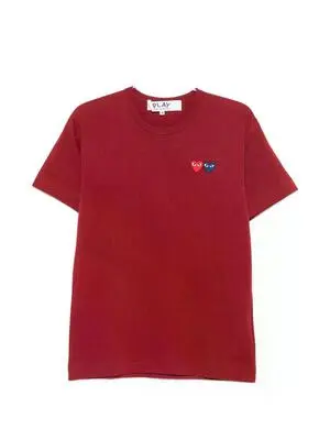 Play Comme Des Garcon Heart-patch T-shirt - Red