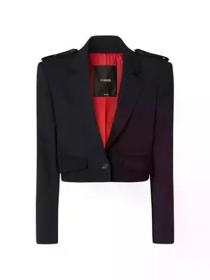 Pinko Cropped Jacket With Epaulettes