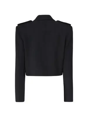 Pinko Cropped Jacket With Epaulettes