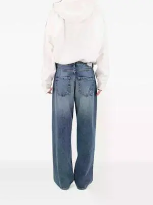 ICON DENIM LOS ANGELES Bea Faded-effect Wide-leg Jeans