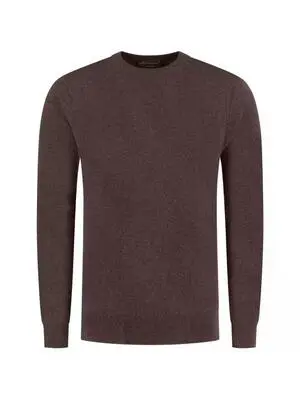 DORIANI CASHMERE Crew-neck Knitted Sweater - Brown