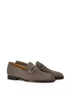 DOUCAL'S Micro-stud Suede Loafers