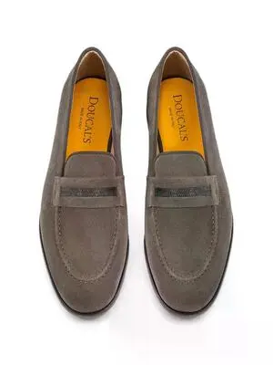 DOUCAL'S Micro-stud Suede Loafers
