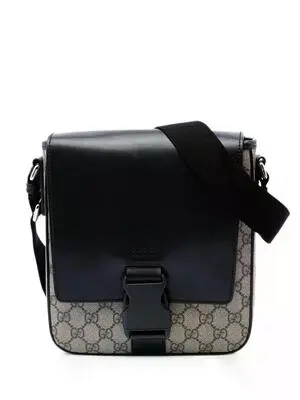 Gucci 2016-2026 Gg Supreme Flap Messenger Bag Crossbody Bag - Neutrals