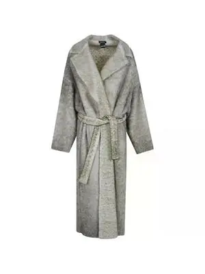 Avant Toi Belted Alpaca Coat - Grey