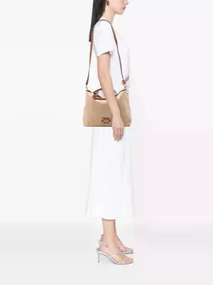 Valentino Garavani Canvas Rockstud Glam Lace Reversible Tote Satchel