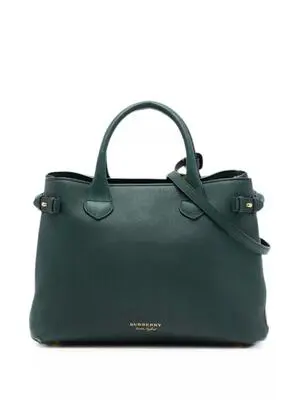 Burberry 2000-2017 Medium Leather And House Check Banner Satchel