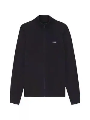 BOSS Knitted Cotton Zip-neck Cardigan