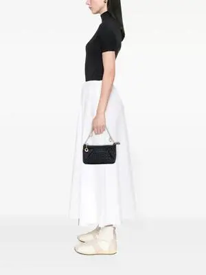 Fendi Zucchino Canvas Chain Shoulder Bag