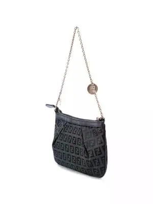 Fendi Zucchino Canvas Chain Shoulder Bag