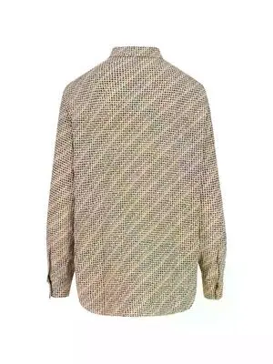 Balenciaga Monogram Shirt In Beige/black