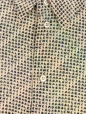 Balenciaga Monogram Shirt In Beige/black