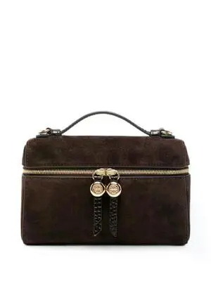 Tory Burch Romy Logo-plaque Suede Tote Bag