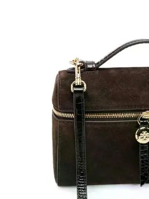Tory Burch Romy Logo-plaque Suede Tote Bag