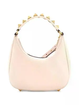 Valentino Garavani Stud Sign Leather Hobo Bag - Neutrals