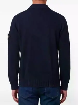 Stone Island Logo-patch Virgin Wool Polo Shirt