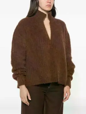 UMA WANG Brushed V-neck Sweater