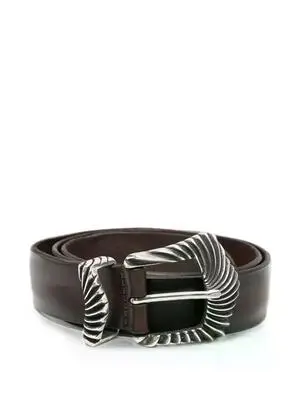 Orciani Engraved Buckle Belt - Brown