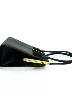 FERRAGAMO 20th Century Leather Vara Kiss Lock Satchel