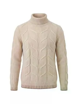 Altea Cable-knit Roll-neck Sweater - Neutrals