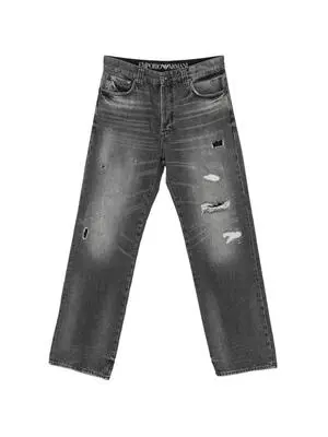 Emporio Armani Distressed Faded-effect Jeans
