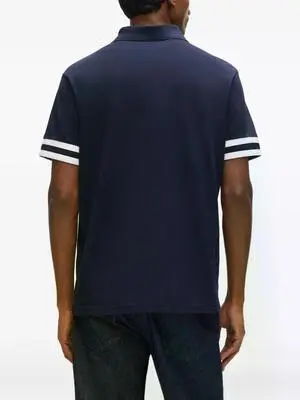 Karl Lagerfeld Ikon Striped-sleeve Cotton Polo Shirt