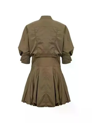 Simkhai Effie Pleat-detail Shirt Dress - Brown