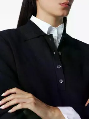 RÓHE Merino Wool Polo Sweater - Blue