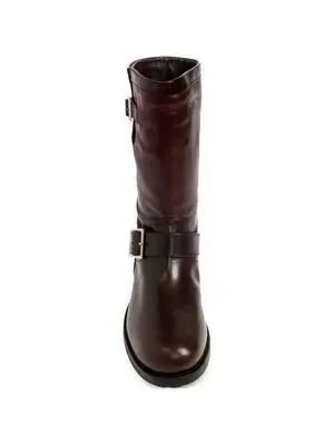 JIMMY CHOO Biker Mid Buckle-strap Boots
