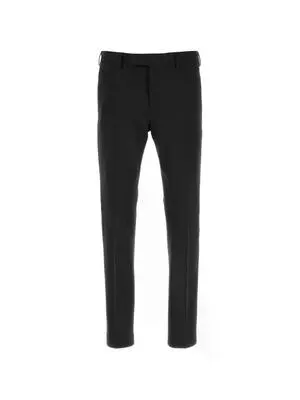 PT TORINO Slim-fit Pressed-crease Trousers - Black