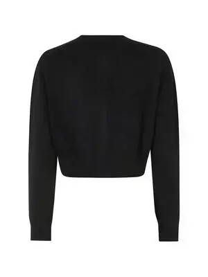 Elisabetta Franchi Button-fastening Cropped Cardigan - Black