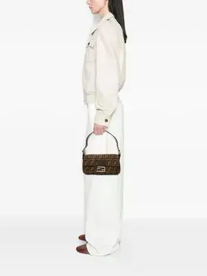 Fendi 20th Century Zucca Canvas Baguette Shoulder Bag