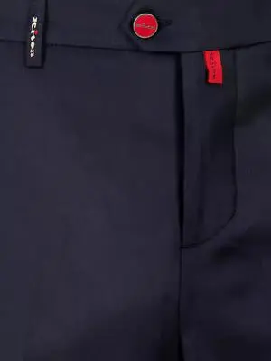 Kiton Logo Patch Straight-leg Trousers