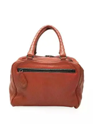 BOTTEGA VENETA 2012-2026 Small Intrecciato Trimmed Goatskin Madras Heritage Brera Handbag