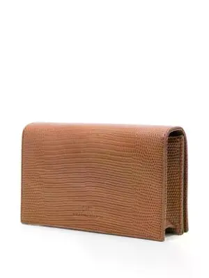 Elisabetta Franchi Reptile-effect Logo-plaque Clutch Bag