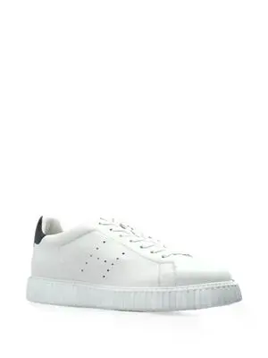 Hogan Perforated Detail Leather Sneakers - White