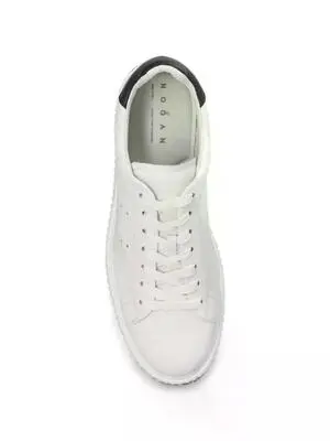Hogan Perforated Detail Leather Sneakers - White