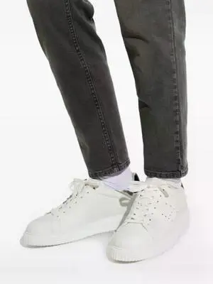 Hogan Perforated Detail Leather Sneakers - White
