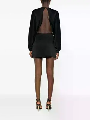 Saint Laurent Chain-link Open-back Mini Dress