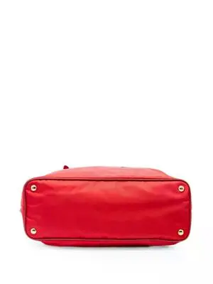 Prada 2013-2026 Saffiano Trimmed Tessuto Tote Bag
