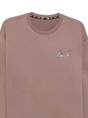 Liu Jo Rhinestone Embellished Drop Shoulder Sweatshirt